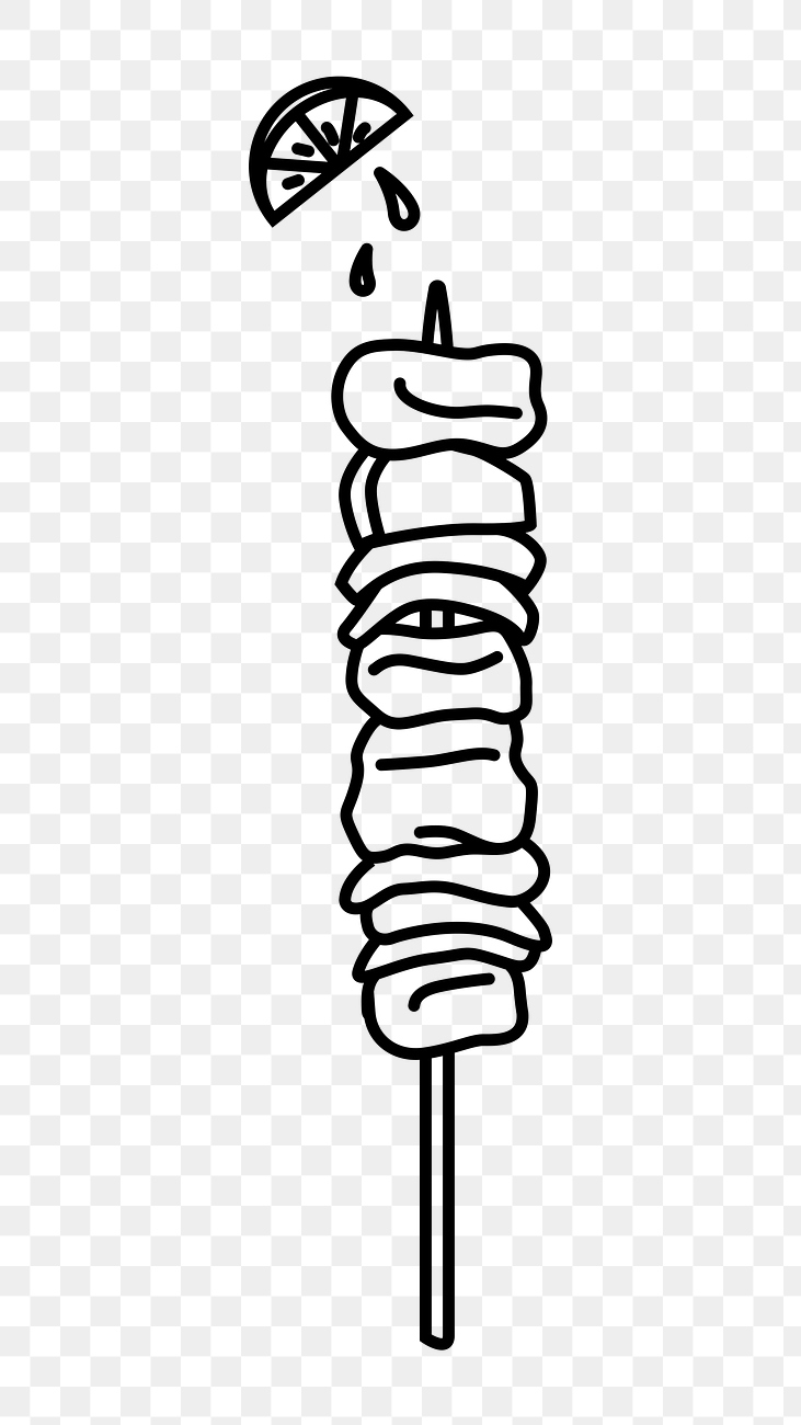 Barbecue png line art, transparent | Premium PNG - rawpixel