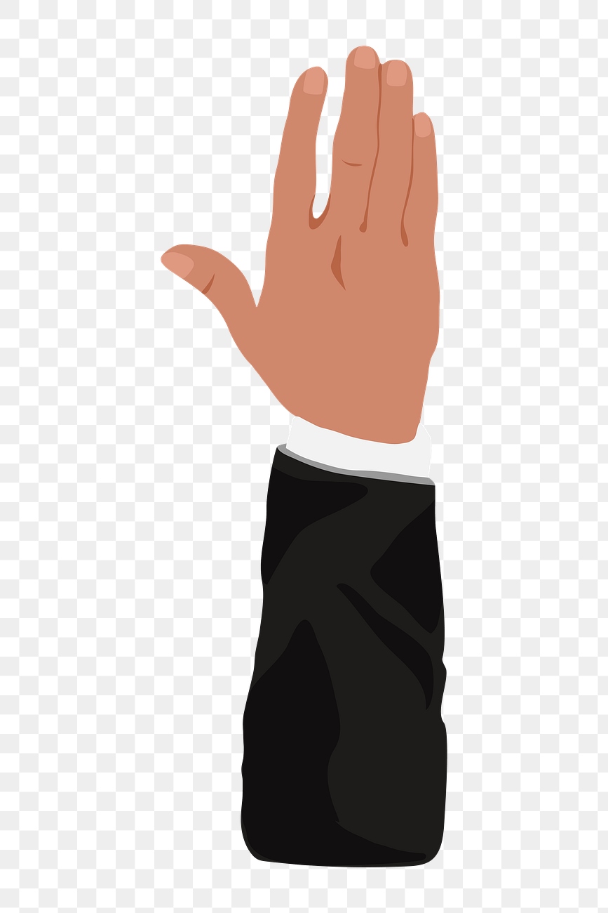 Businessman's raised hand png gesture, | Premium PNG - rawpixel