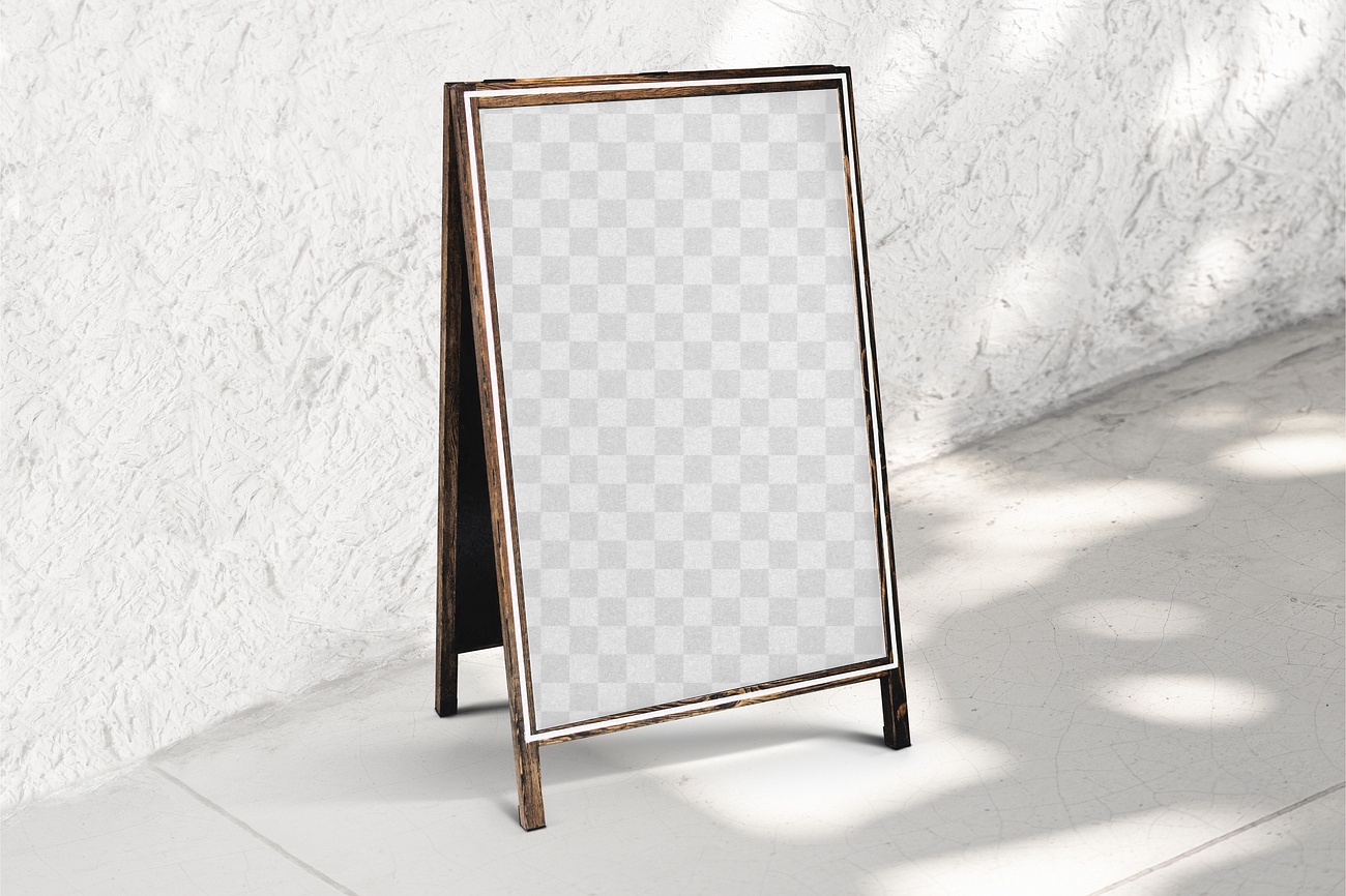 A-frame sign png mockup, transparent | Free PNG - rawpixel