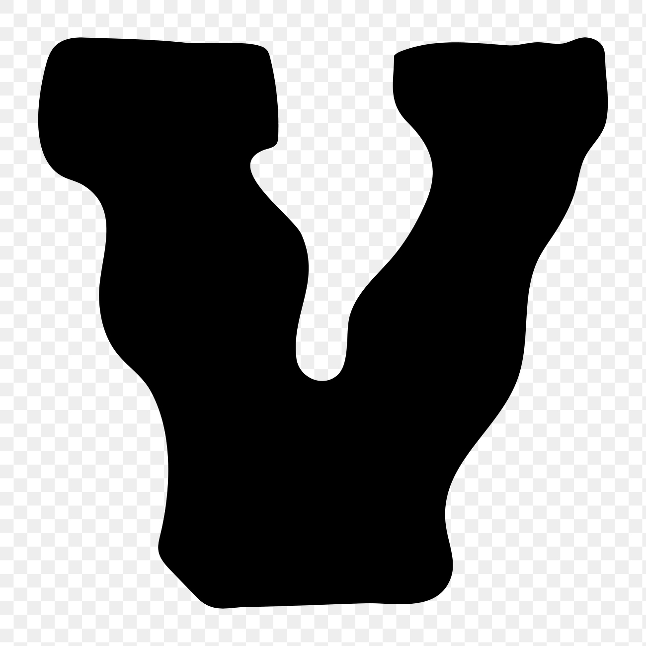V letter png, distorted English | Premium PNG - rawpixel