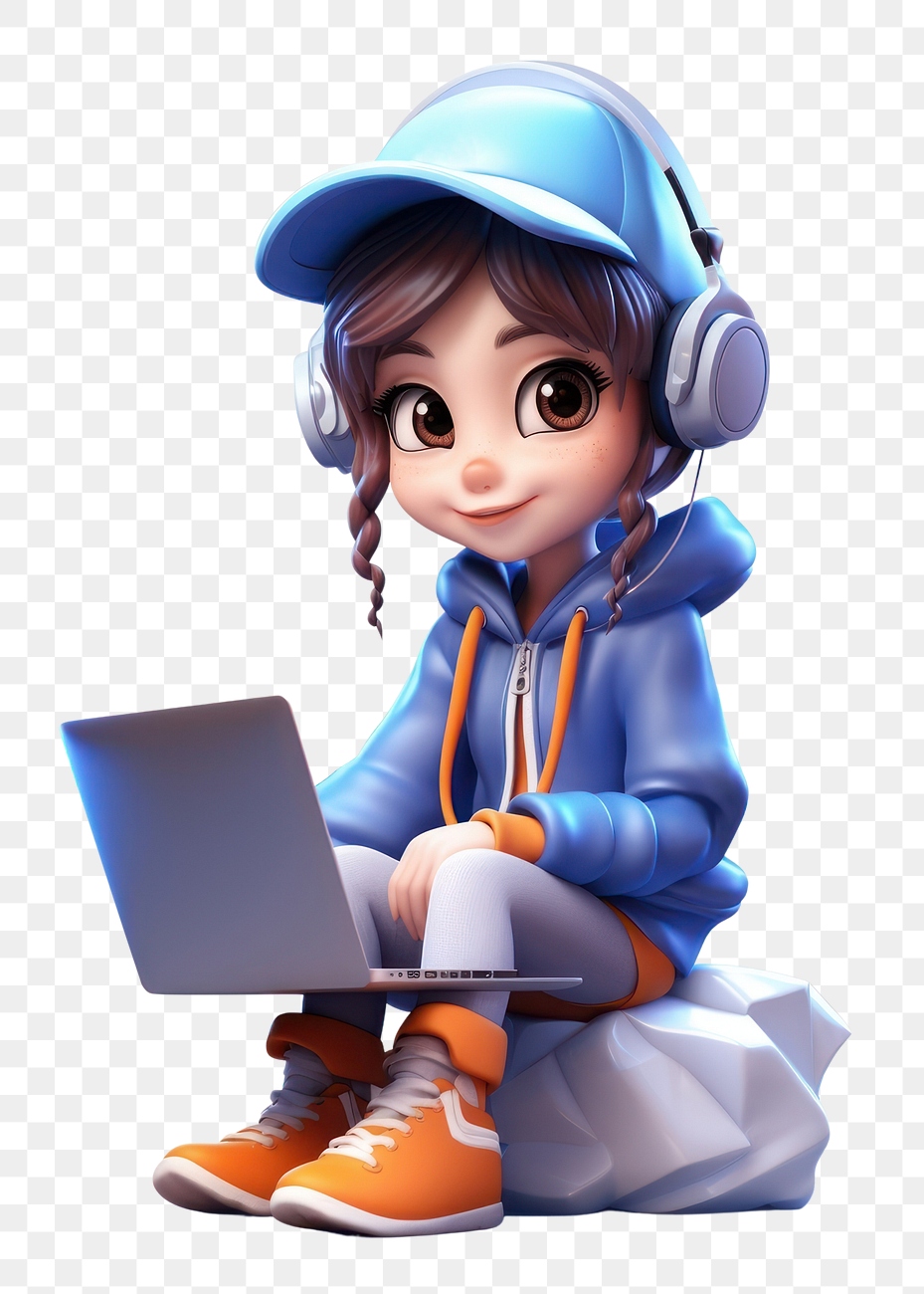 PNG Computer cartoon laptop cute | Premium PNG - rawpixel