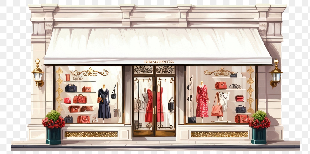 PNG Boutique fashion shop architecture. | Premium PNG - rawpixel