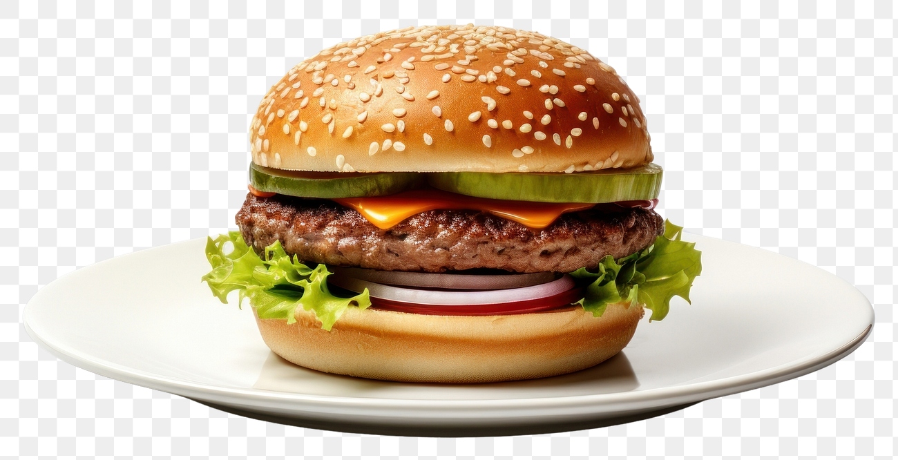 PNG Burger plate food beef. | Premium PNG - rawpixel