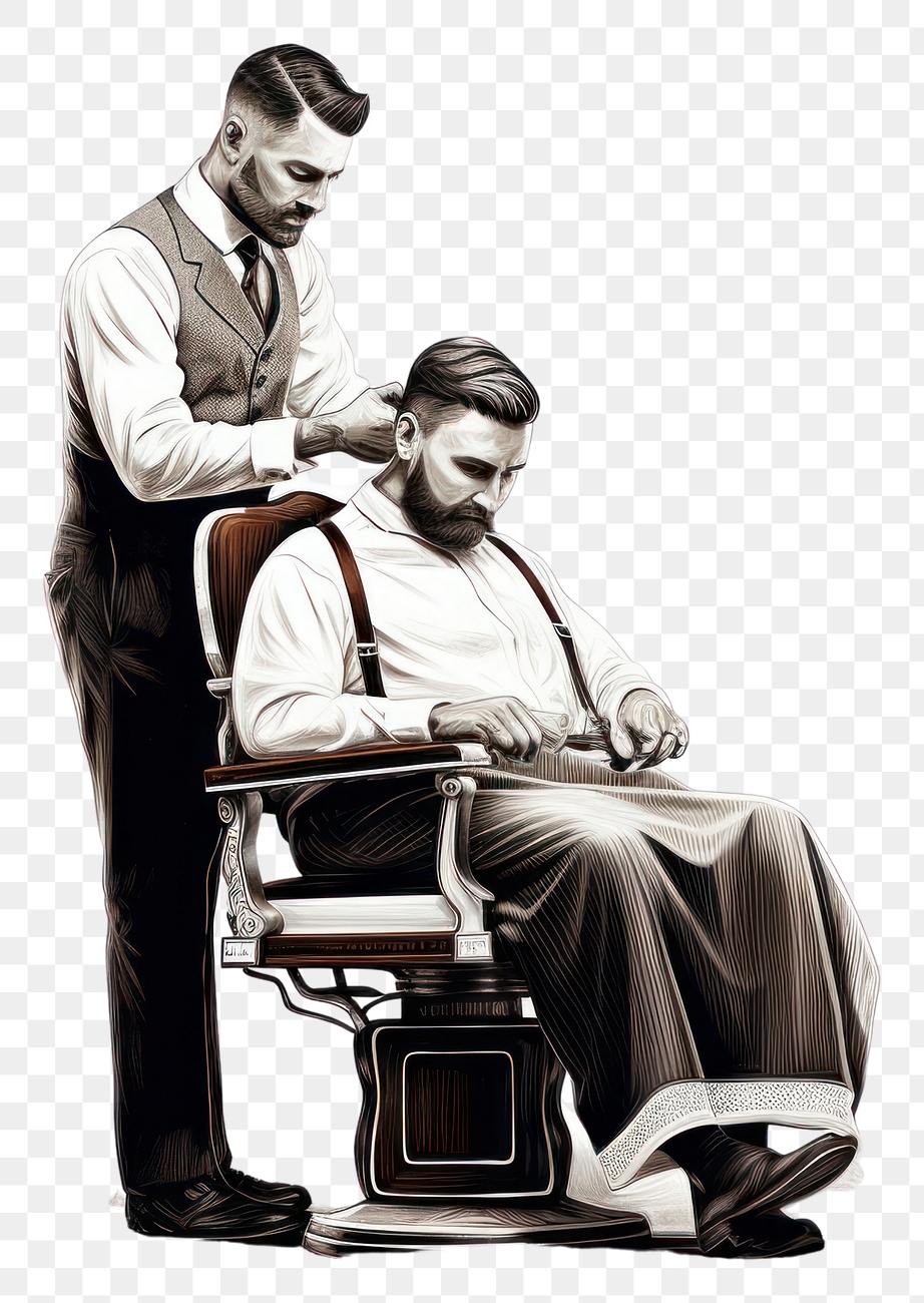 PNG Barbershop adult togetherness hairdresser. | Premium PNG - rawpixel