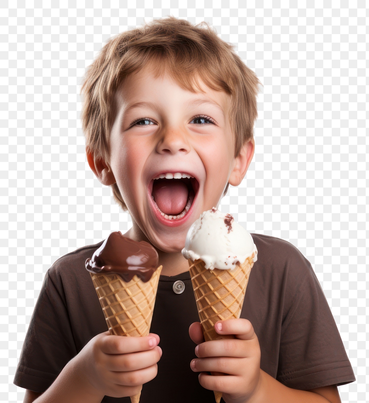 PNG Eating chocolate dessert cream | Premium PNG - rawpixel