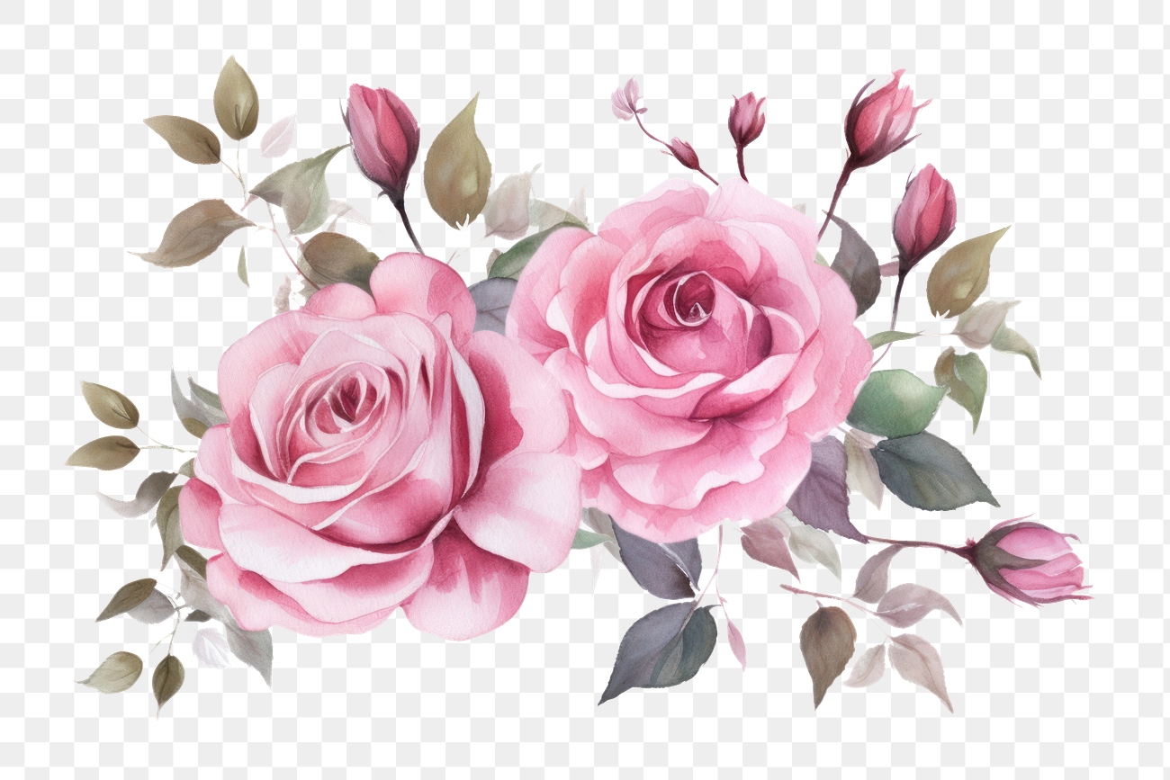 PNG Rose pattern flower plant. | Premium PNG - rawpixel