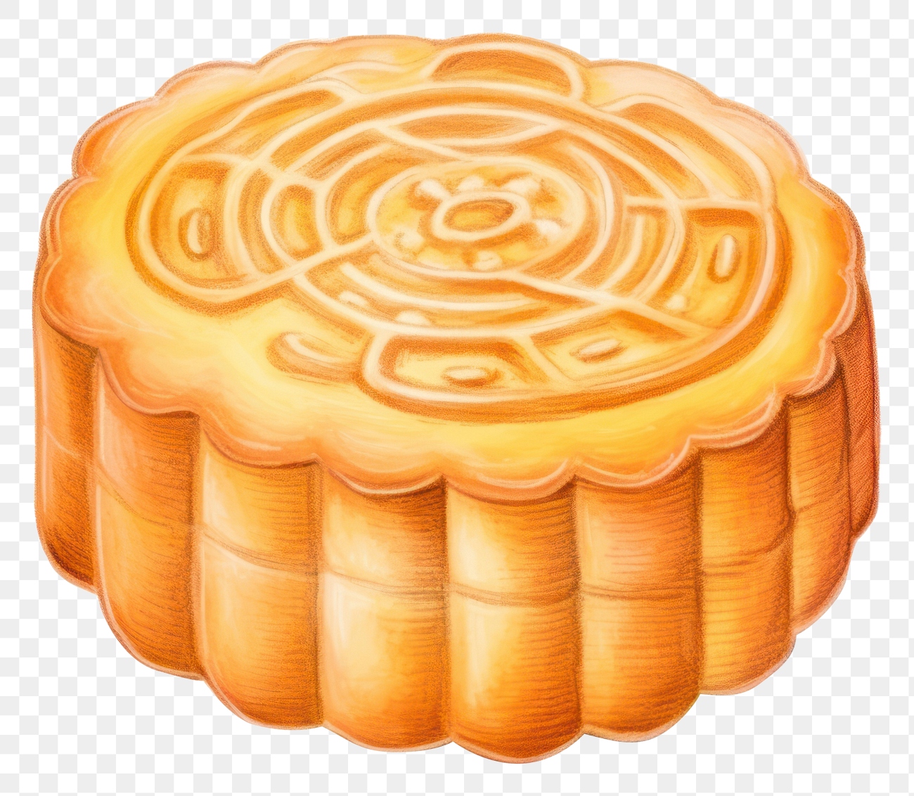 PNG Mooncake dessert, digital paint | Premium PNG - rawpixel