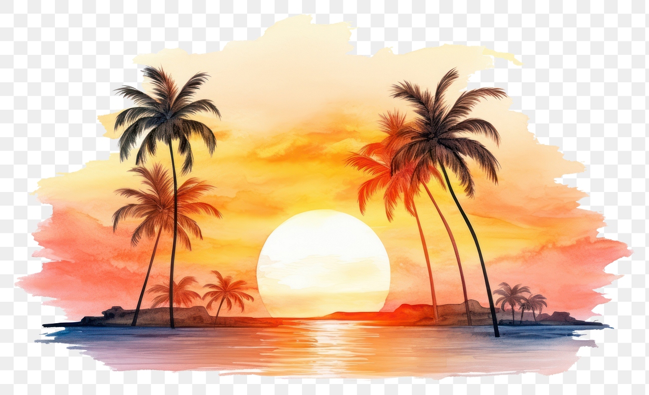 PNG Sunset sunlight painting outdoors | Free PNG - rawpixel