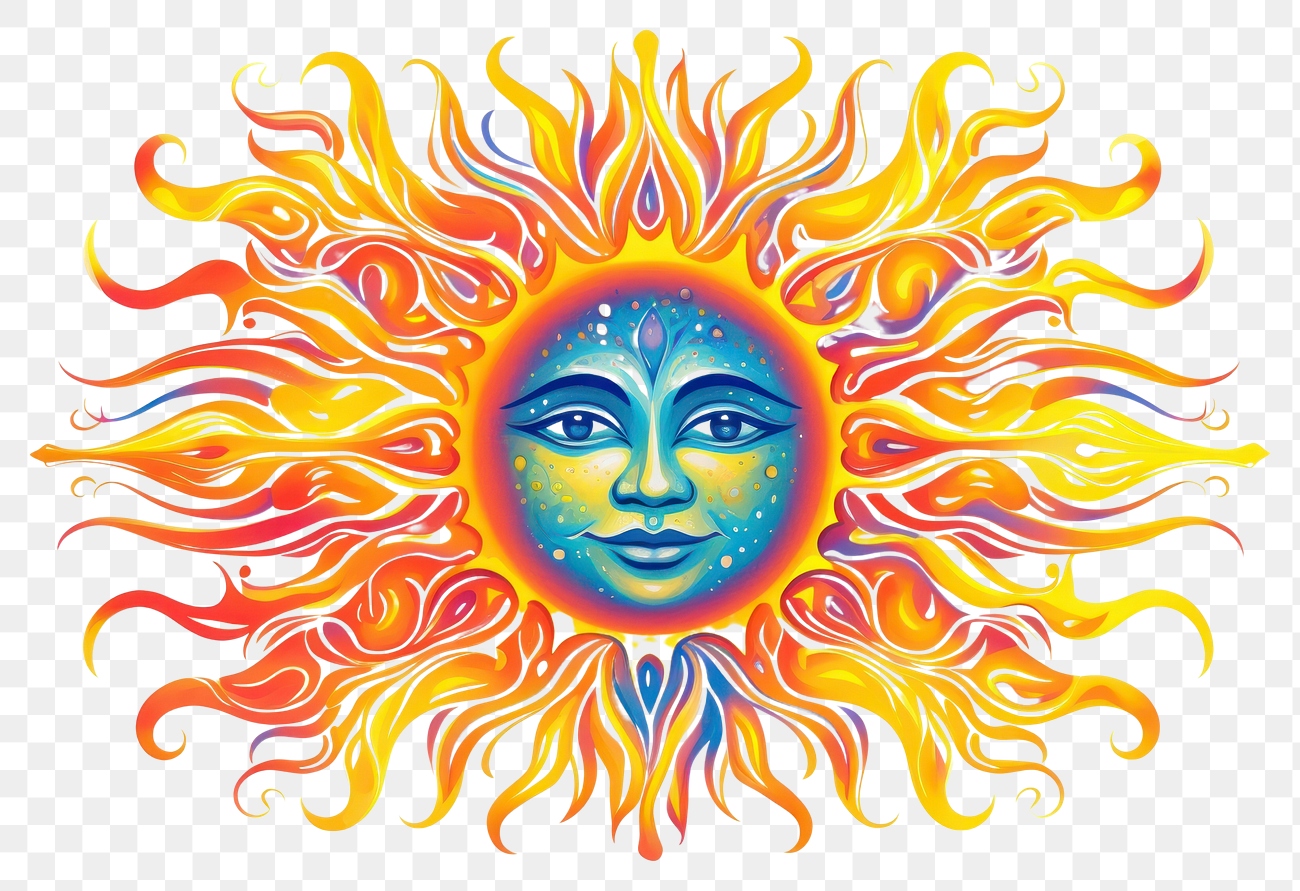 PNG Sun illustrated creativity sunlight. | Premium PNG - rawpixel
