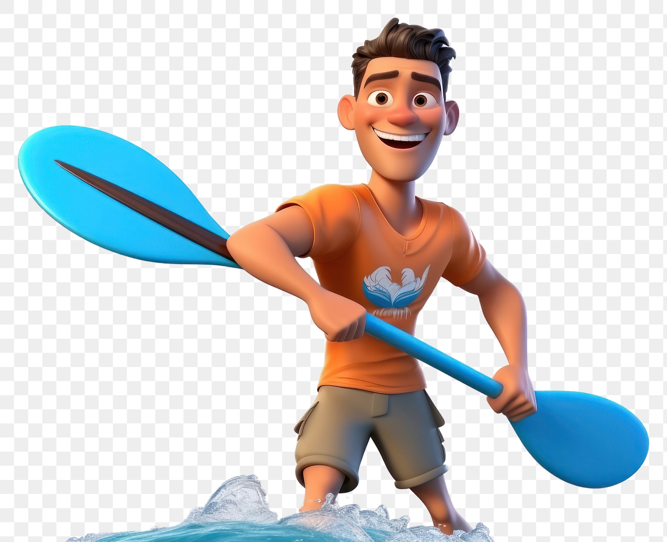 PNG Cartoon smiling sports paddle. | Premium PNG - rawpixel