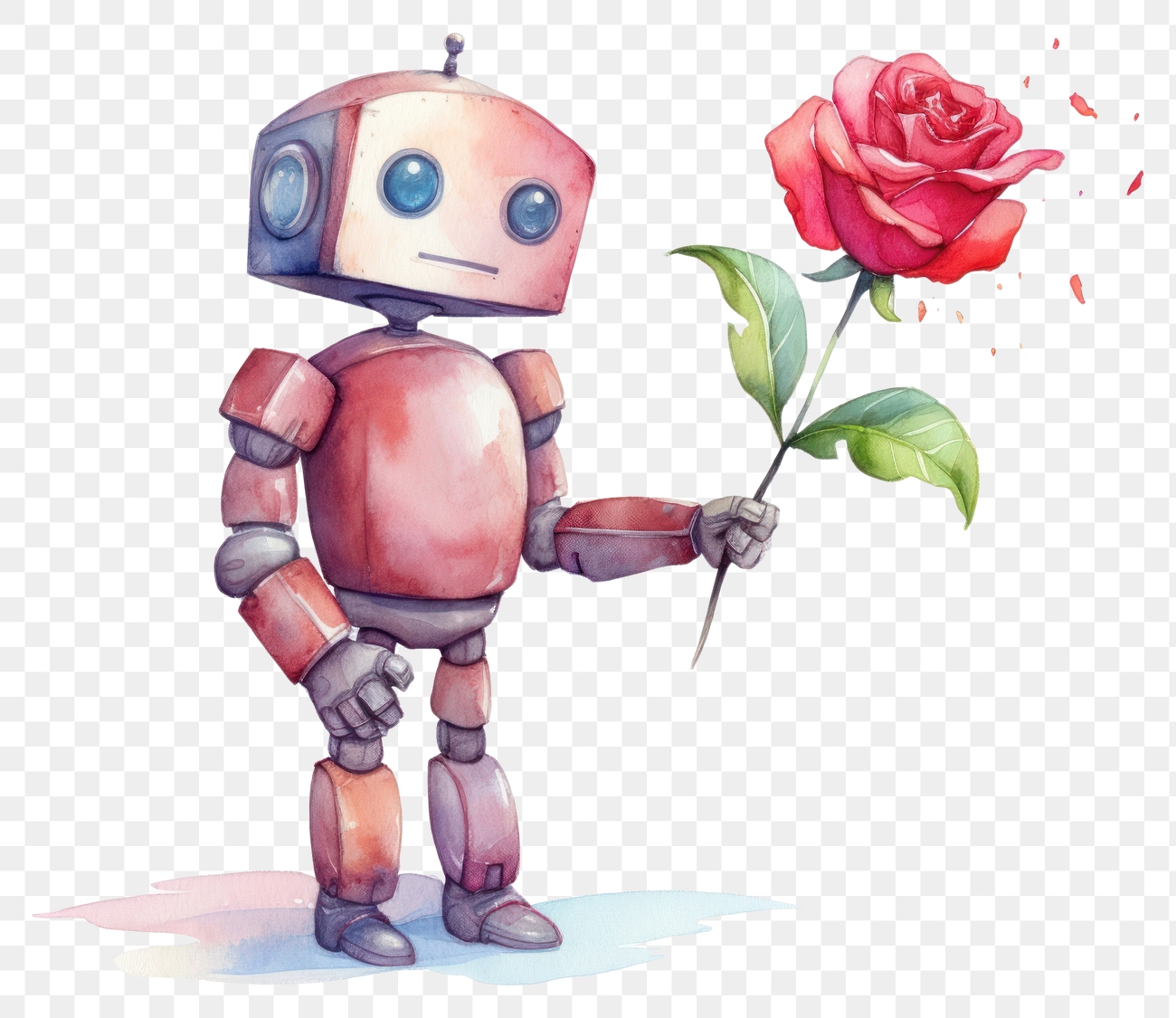 PNG Flower plant robot rose. | Free PNG - rawpixel