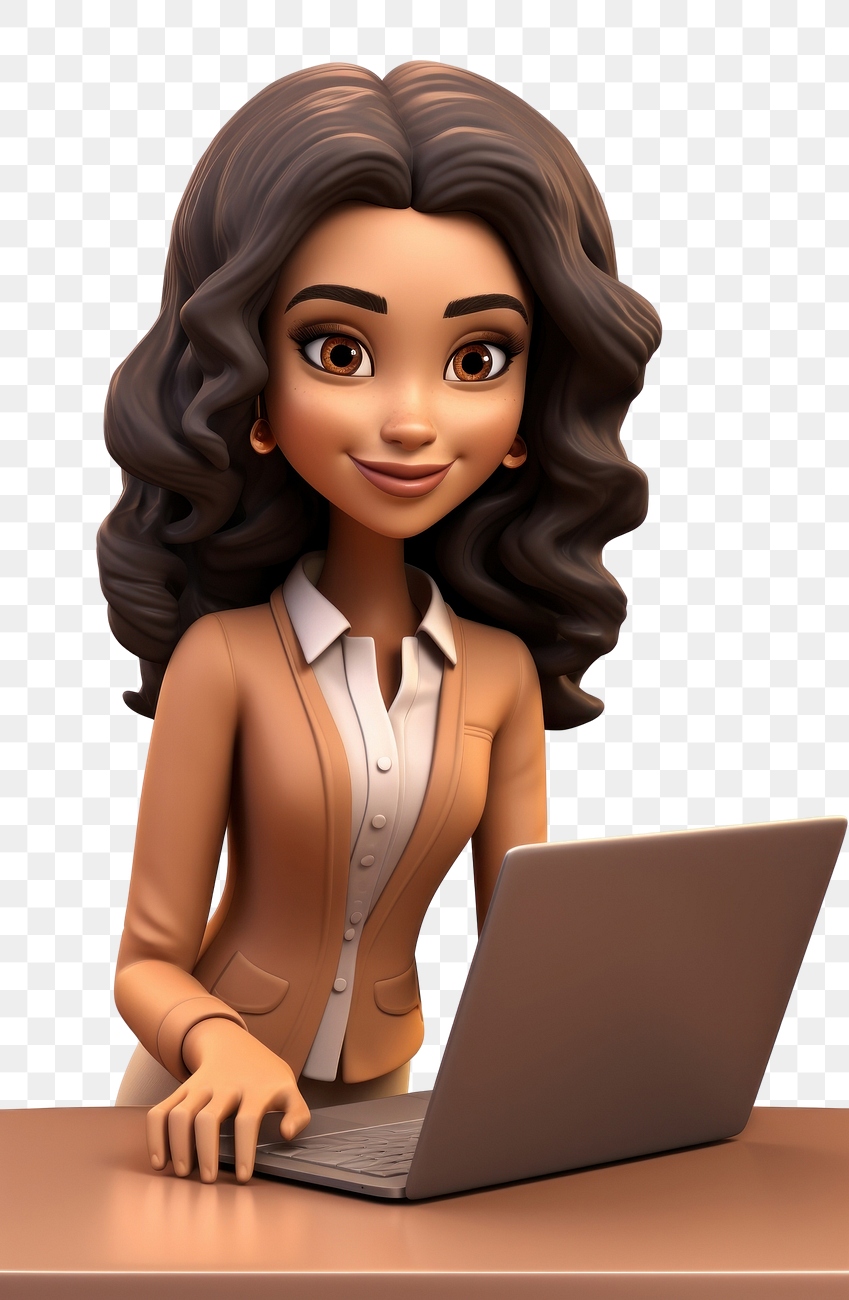 PNG Laptop computer sitting cartoon. | Premium PNG - rawpixel