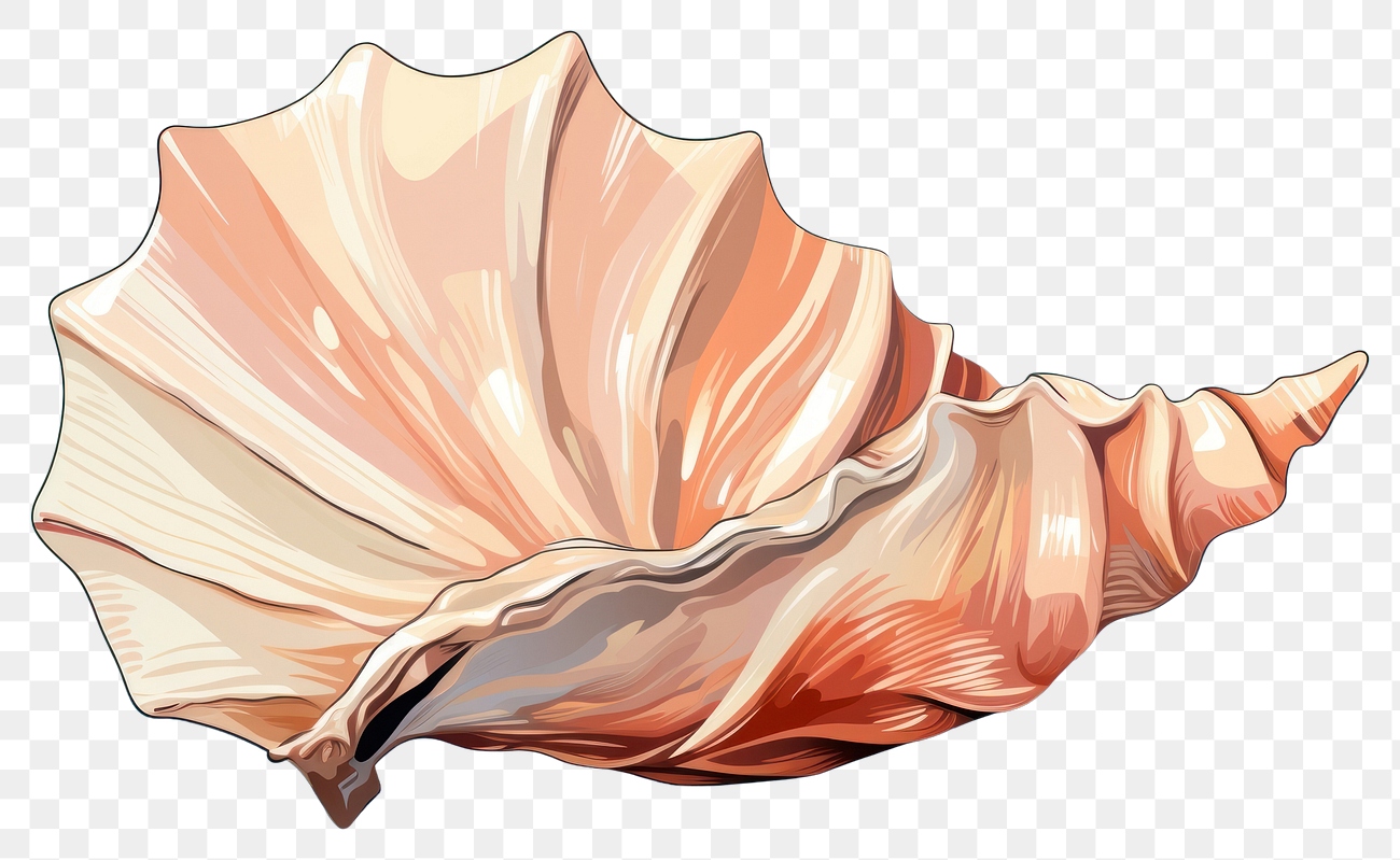 PNG Conch shell invertebrate seashell | Premium PNG - rawpixel
