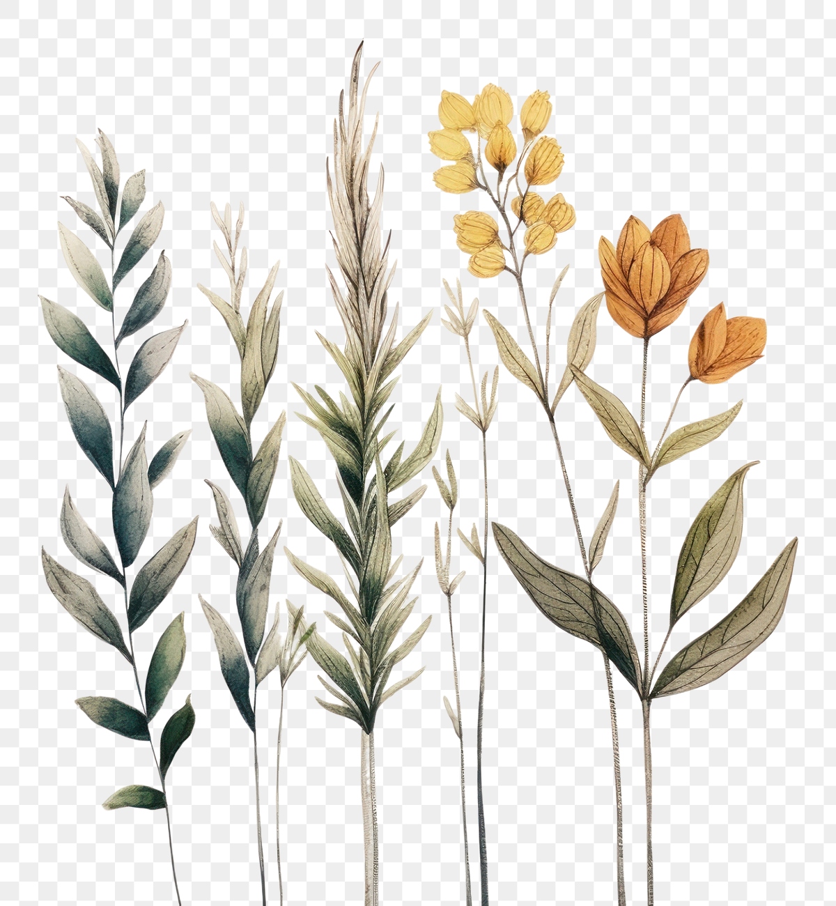 PNG Plant pattern drawing sketch. | Premium PNG - rawpixel