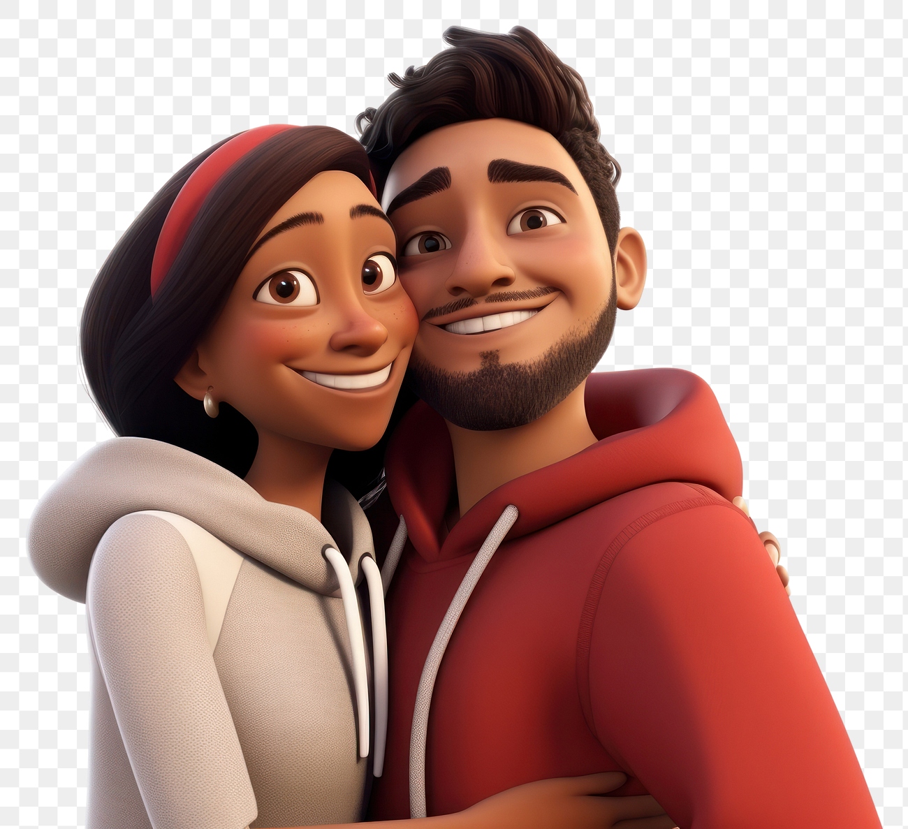 PNG Portrait smiling cartoon love. | Premium PNG - rawpixel