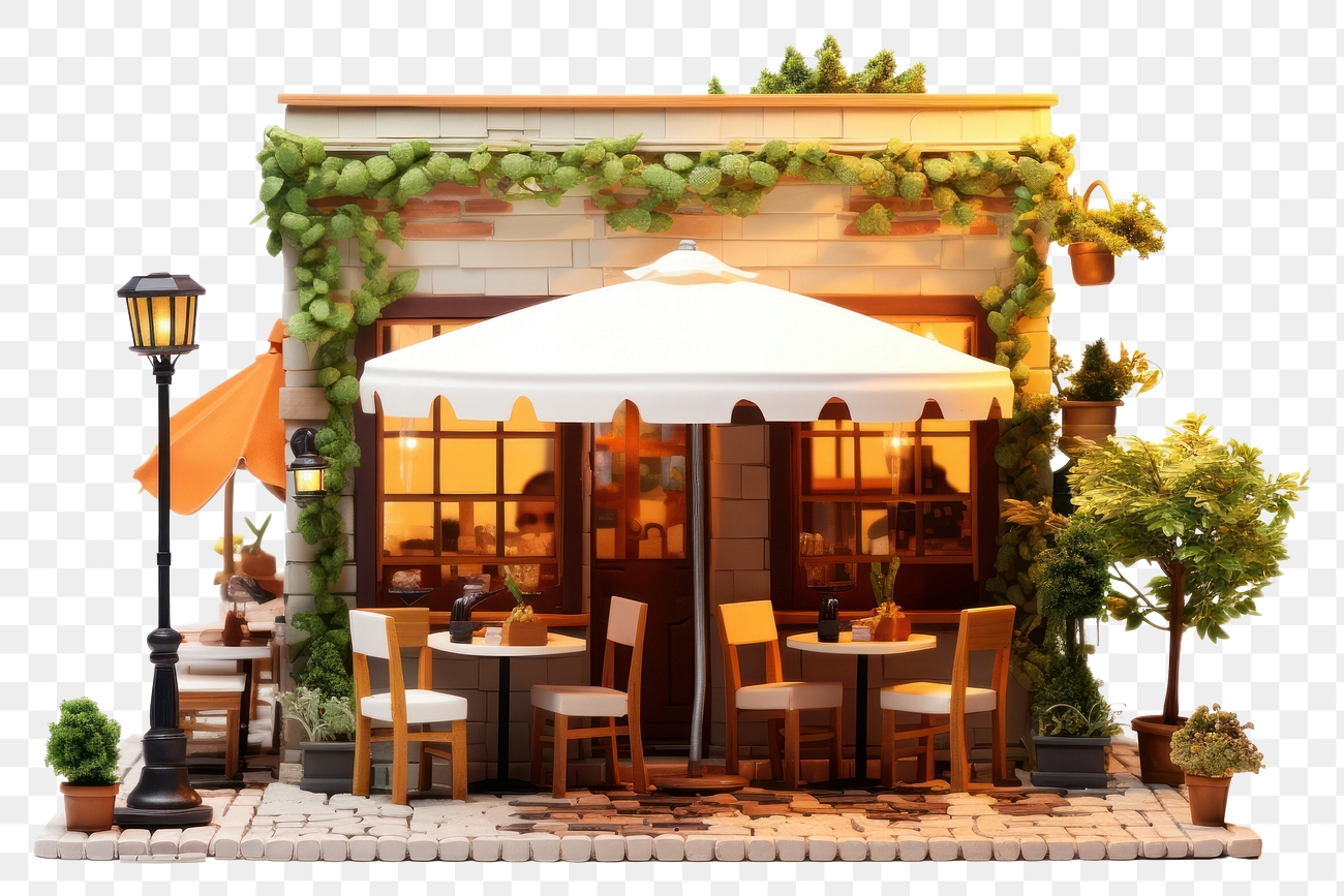 PNG Restaurant architecture outdoors table | Premium PNG - rawpixel