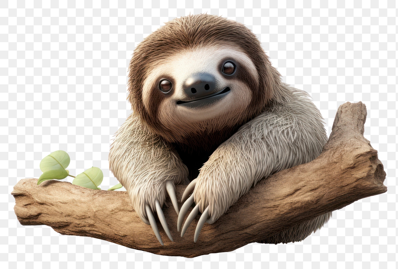 PNG Sloth wildlife cartoon animal. | Premium PNG - rawpixel
