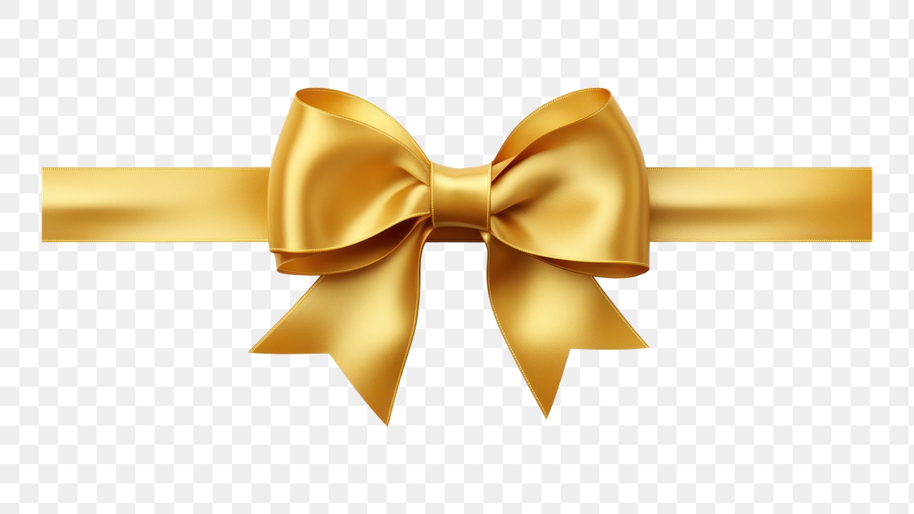 PNG Gold ribbon bow | Free PNG - rawpixel