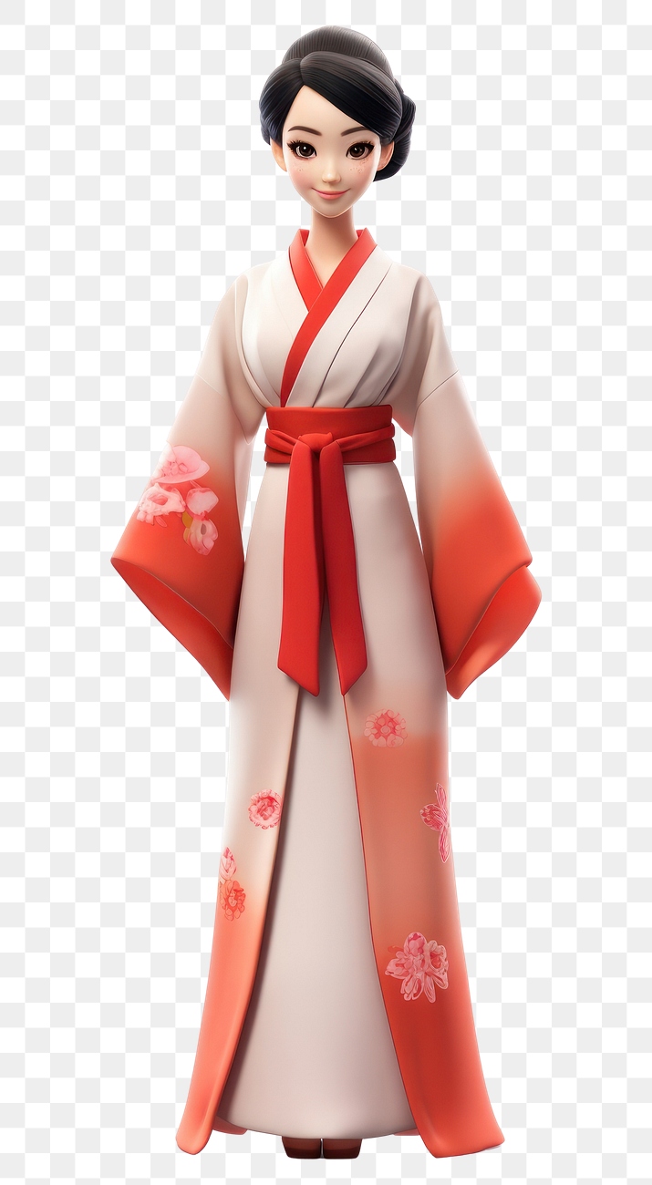 PNG Kimono fashion cartoon dress | Premium PNG - rawpixel