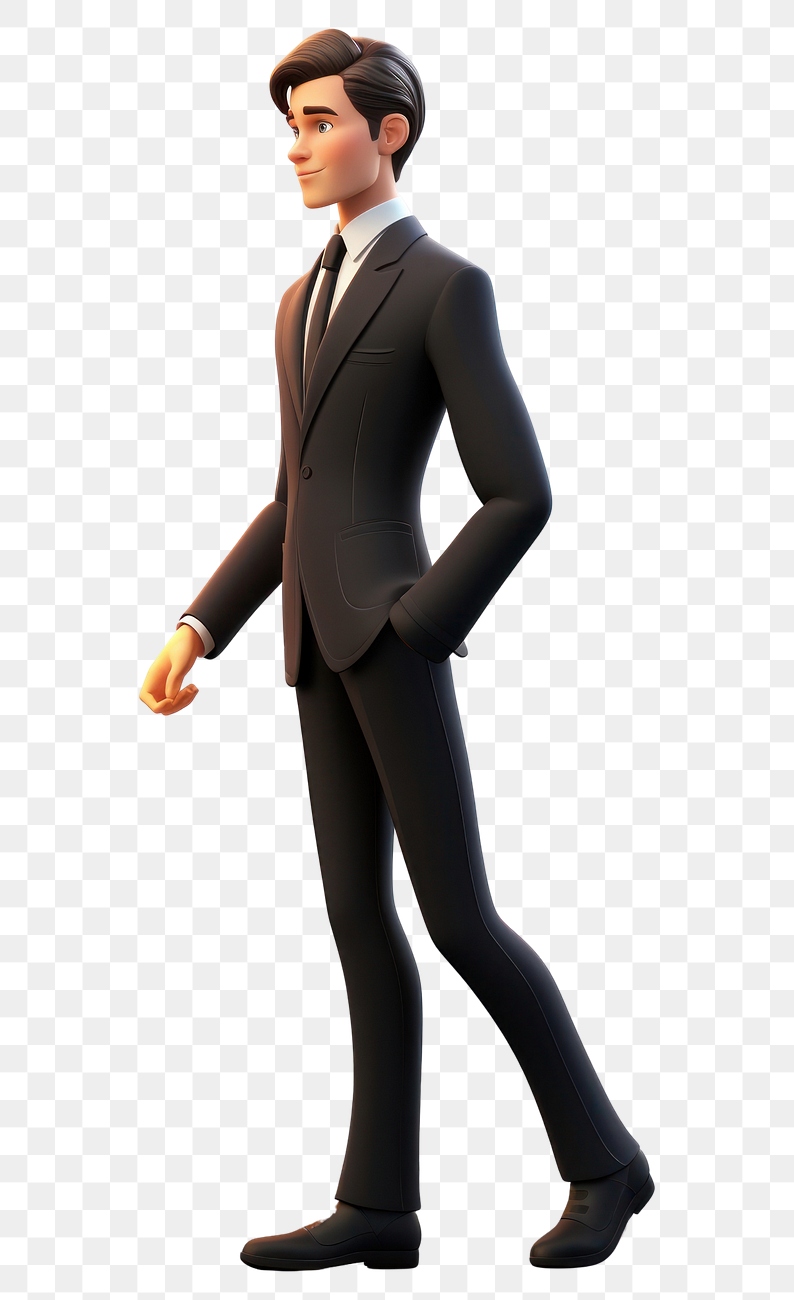 PNG Walking cartoon adult suit | Free PNG - rawpixel