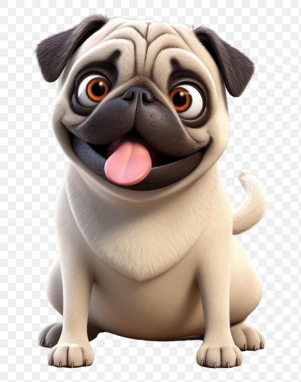 PNG Pug cartoon animal mammal | Premium PNG - rawpixel