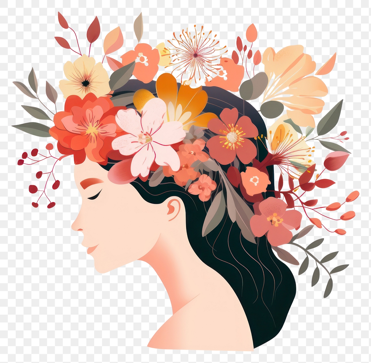 PNG Flower plant head art | Premium PNG - rawpixel