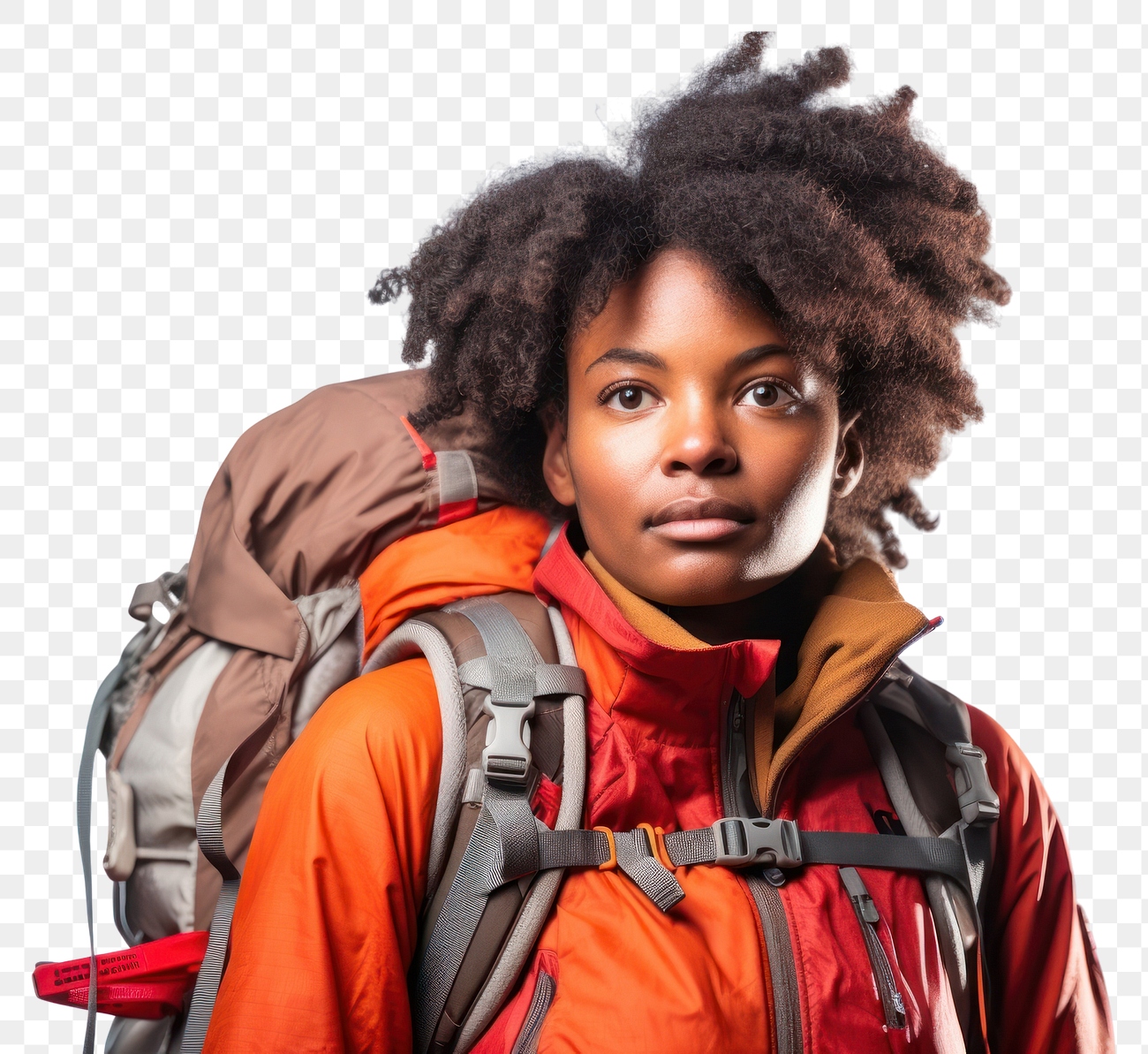 PNG Backpack portrait adult woman | Free PNG - rawpixel