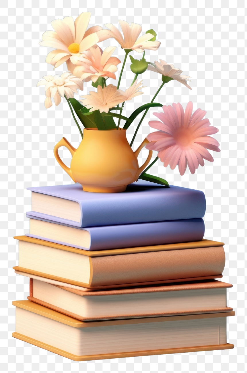 PNG Flower vase book publication | Free PNG - rawpixel
