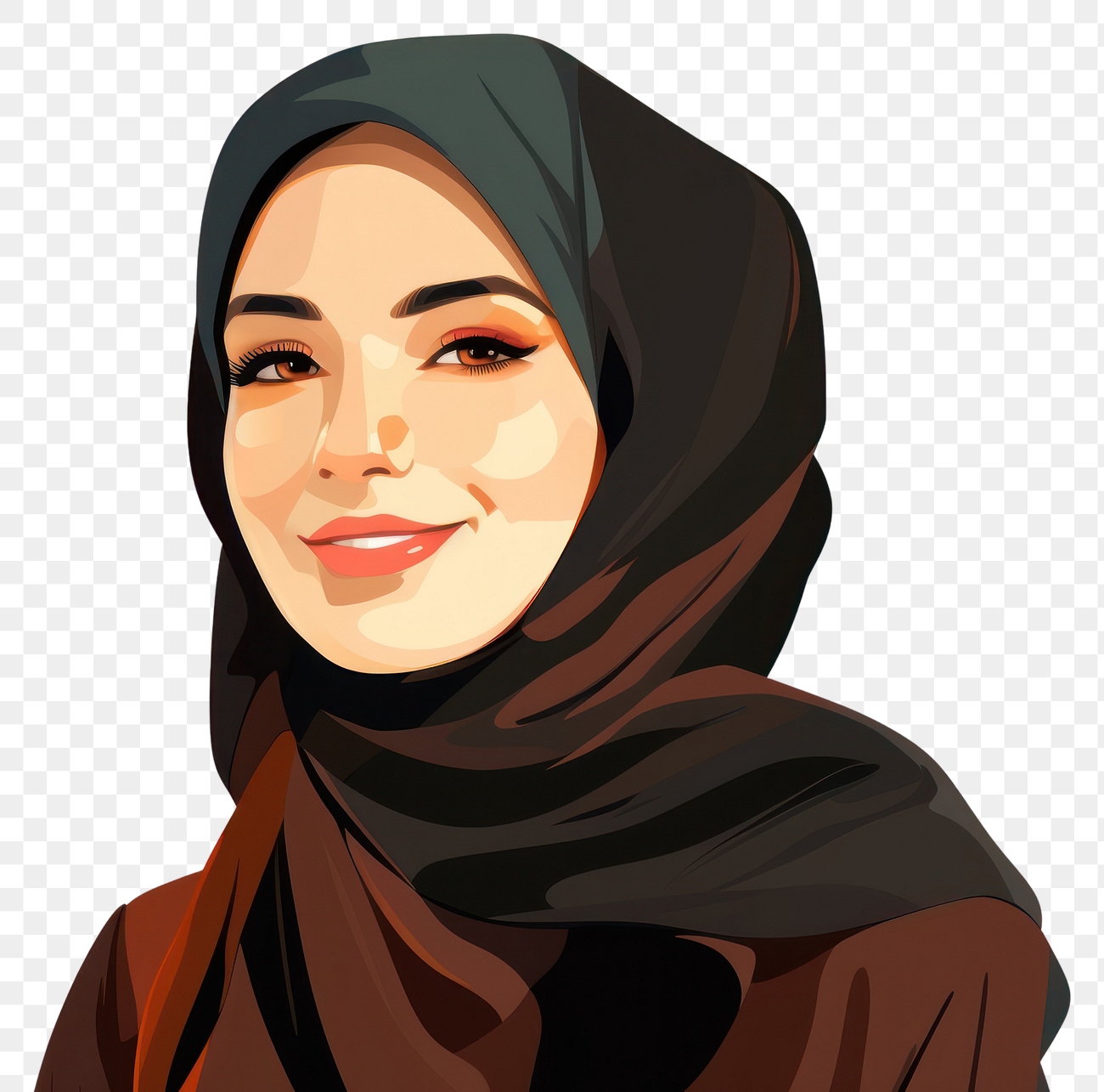 PNG Portrait scarf adult smile. | Premium PNG - rawpixel
