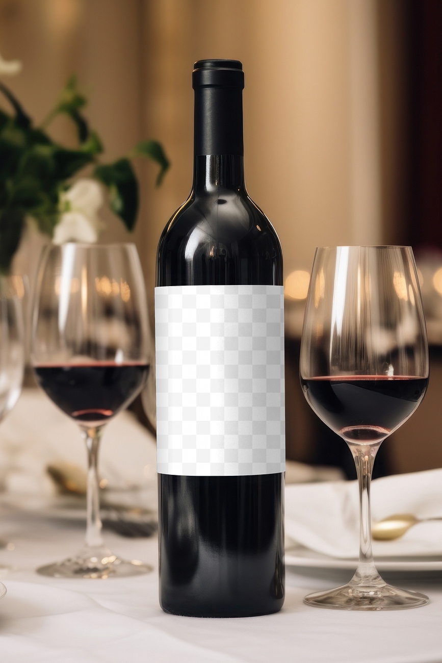 Wine label, png transparent mockup | Premium PNG - rawpixel