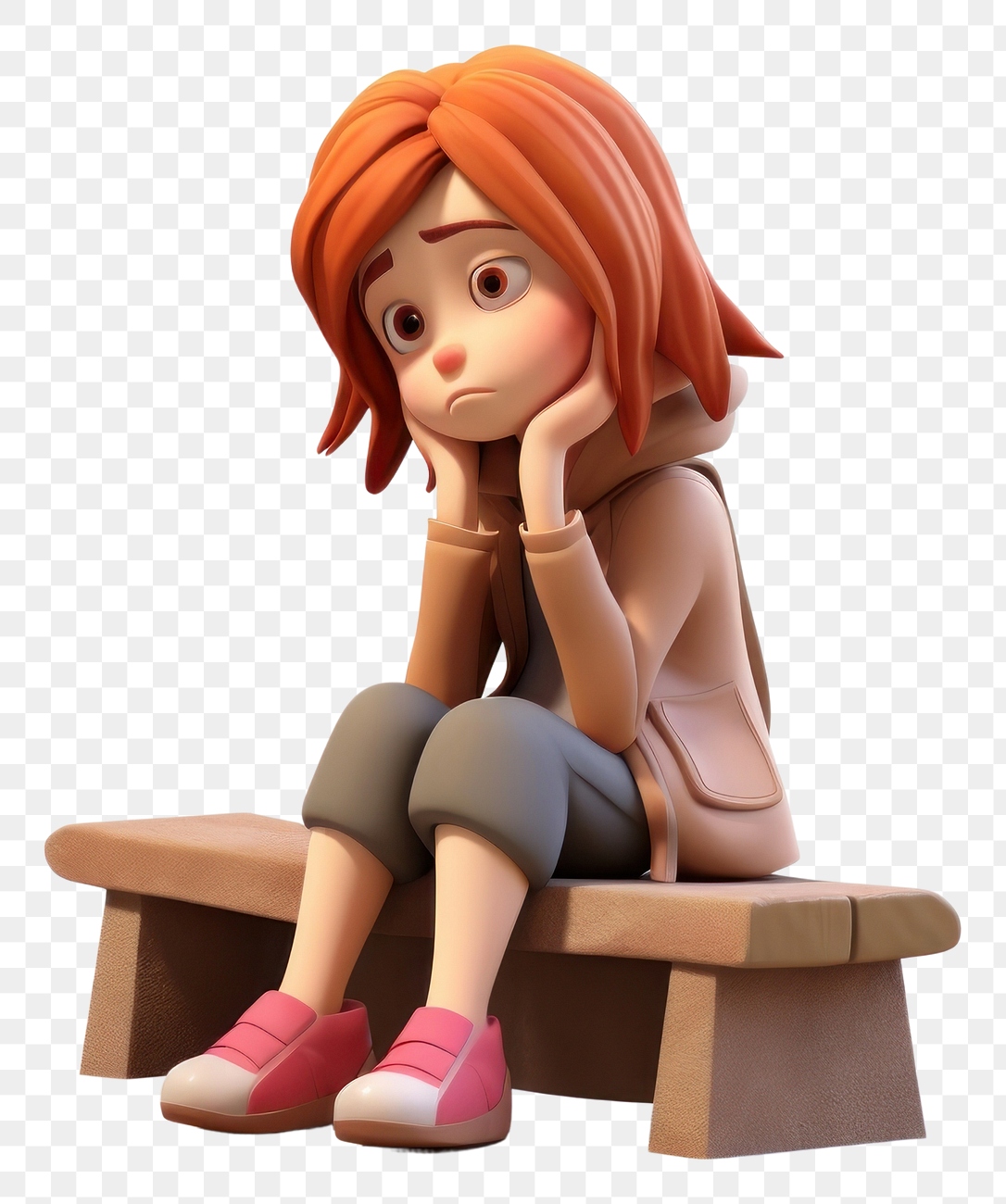PNG Figurine sitting cartoon cute. | Premium PNG - rawpixel
