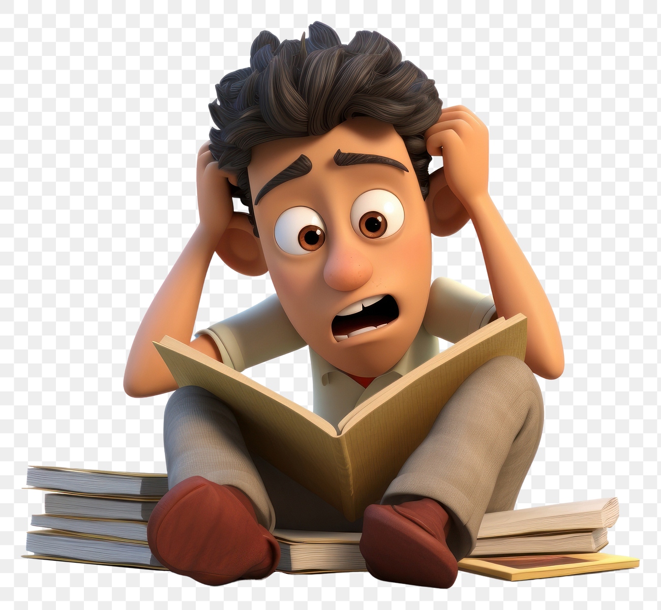 PNG Reading cartoon book | Premium PNG - rawpixel