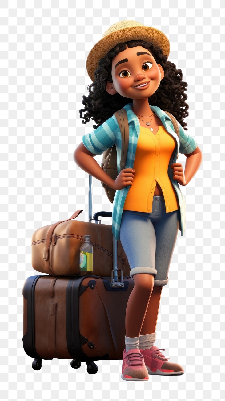 PNG Suitcase luggage packing cartoon. | Premium PNG - rawpixel