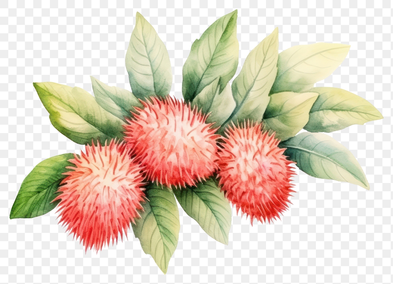 PNG Rambutan fruit flower plant. | Premium PNG - rawpixel