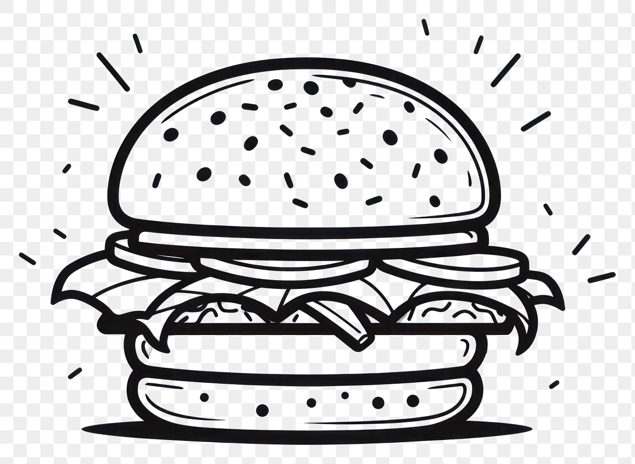 PNG Drawing sketch burger food | Premium PNG - rawpixel