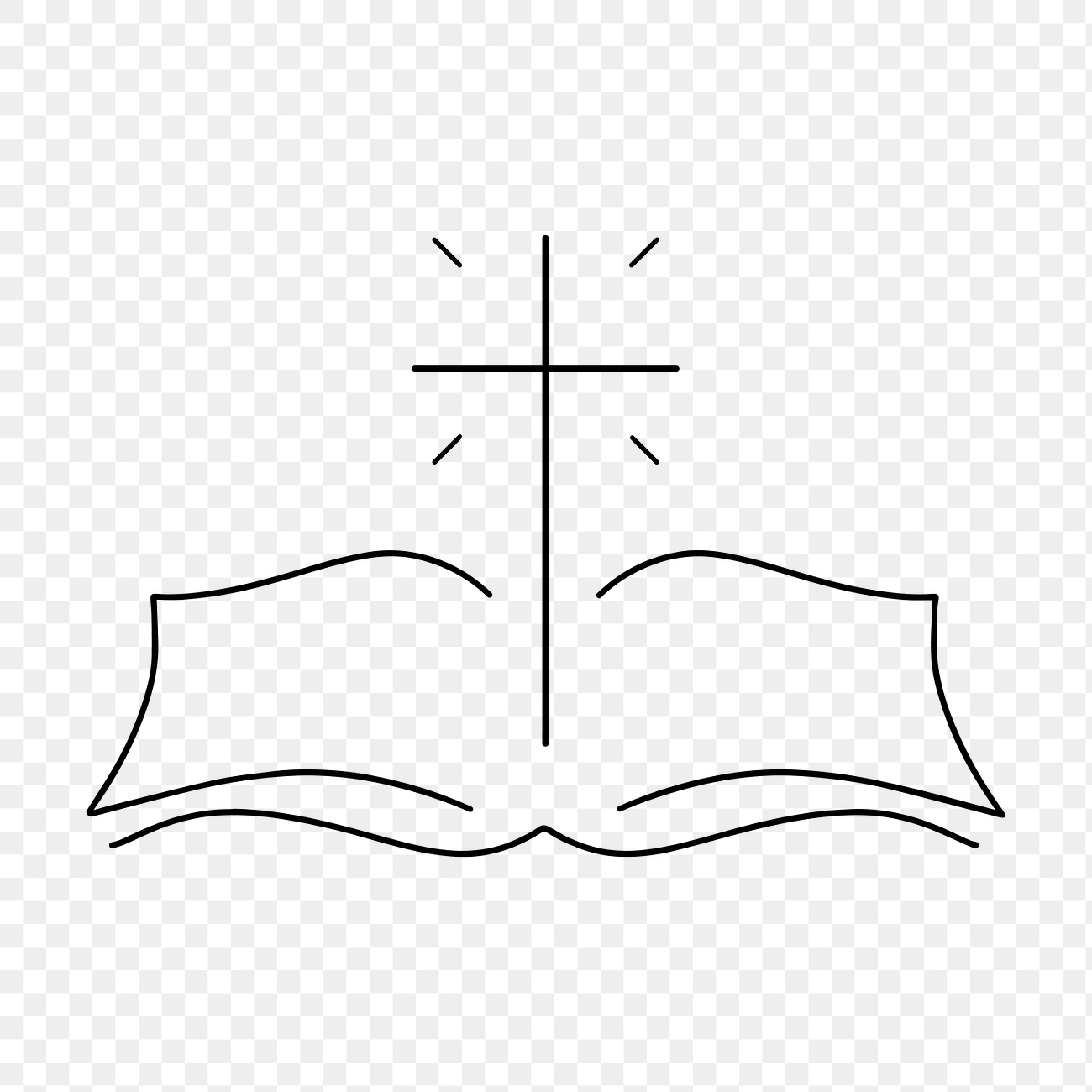 Christian bible book png, minimal | Premium PNG - rawpixel