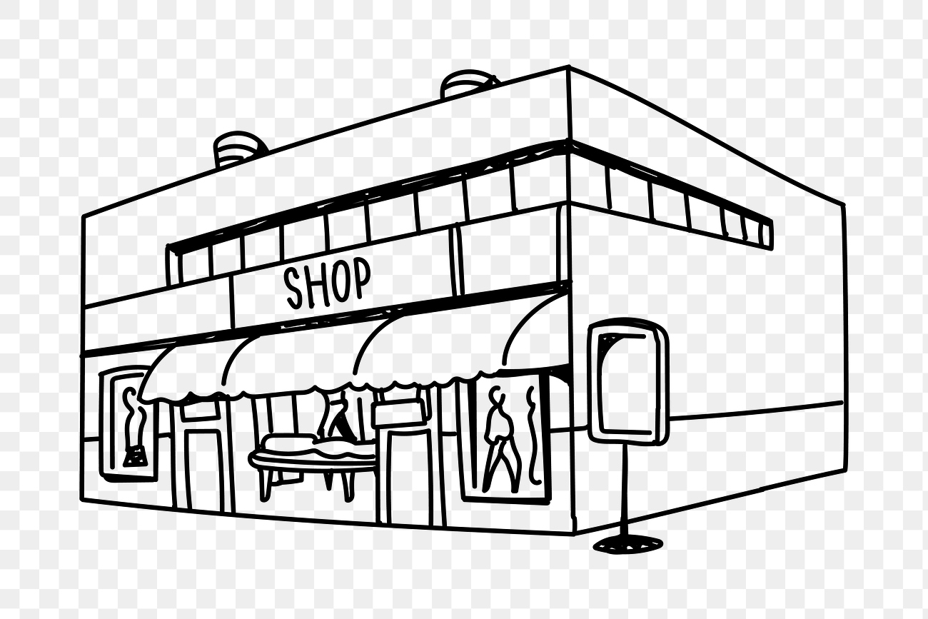 PNG shopping mall doodle illustration, | Free PNG - rawpixel