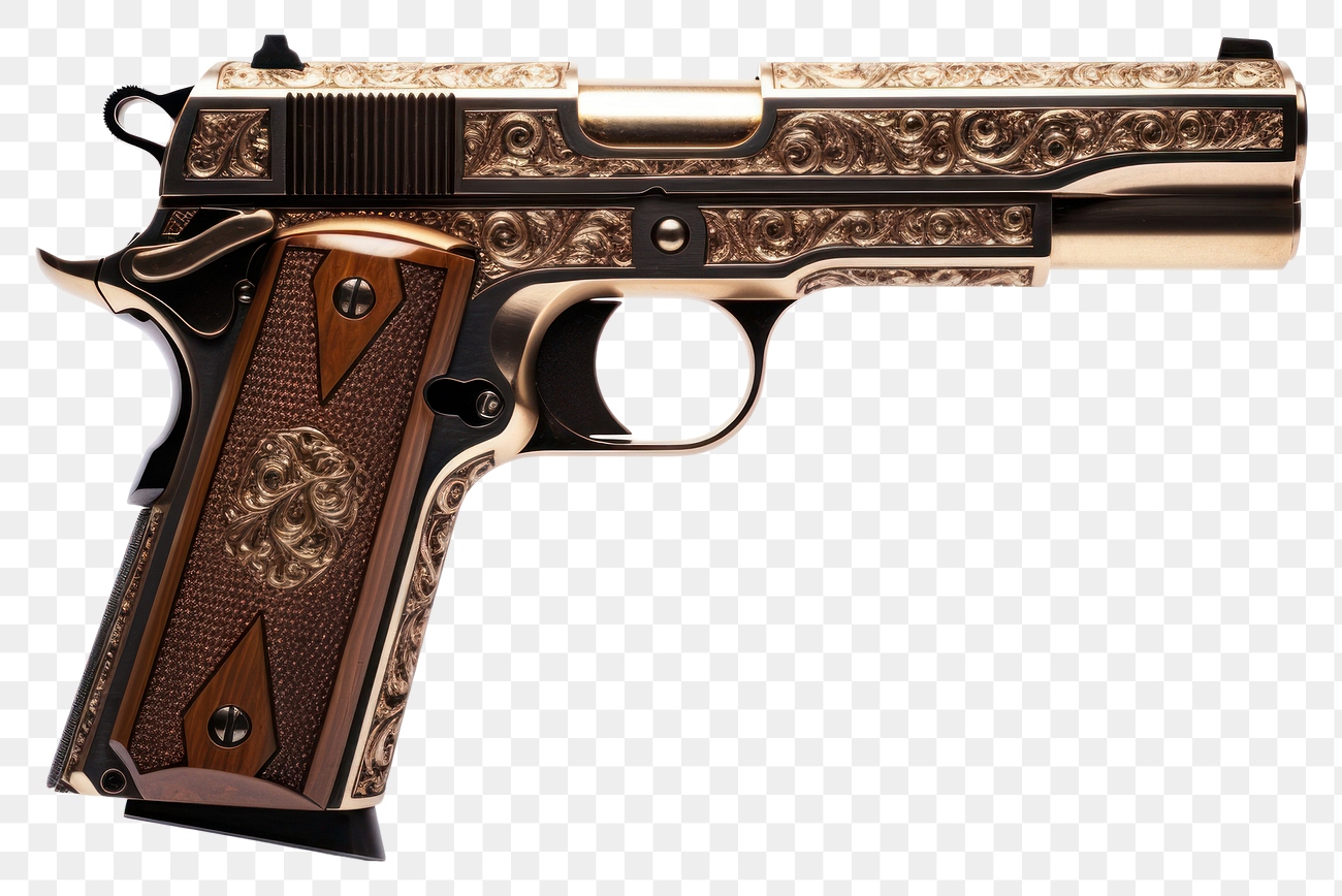 PNG Handgun weapon white background | Free PNG - rawpixel