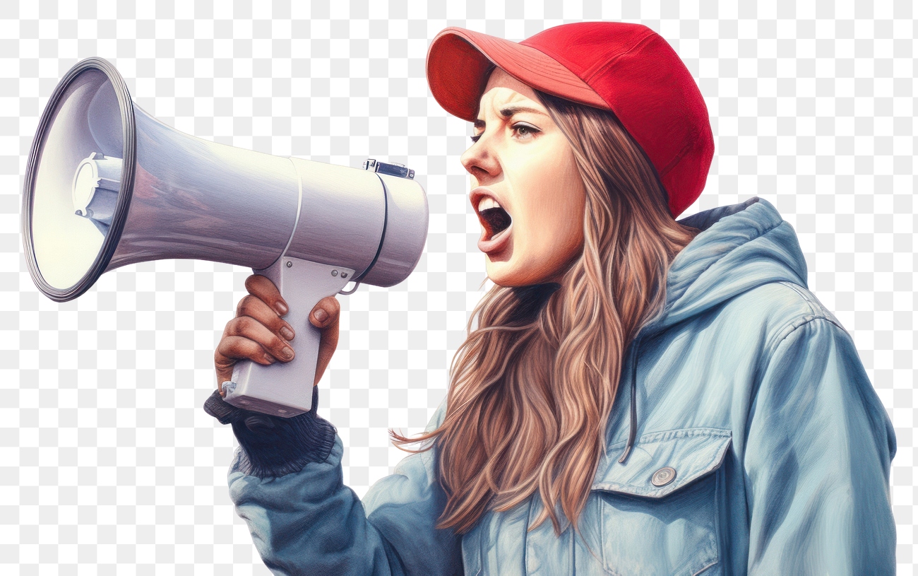 PNG Protest shouting holding adult. | Premium PNG - rawpixel