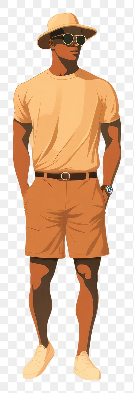 PNG Man standing shorts adult. | Free PNG - rawpixel