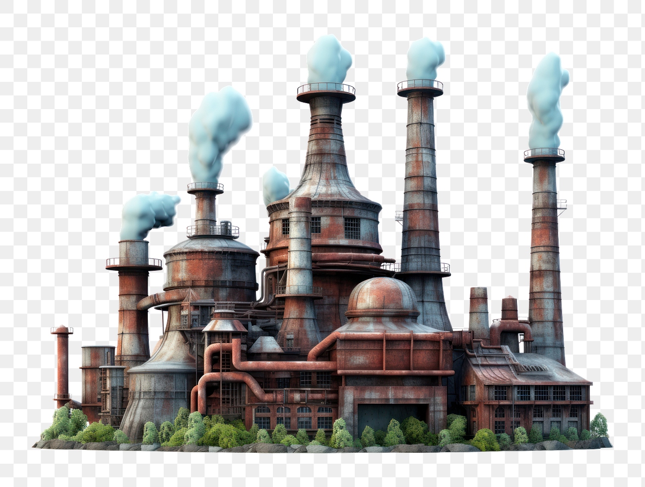 PNG Factory smoke architecture building. | Free PNG - rawpixel