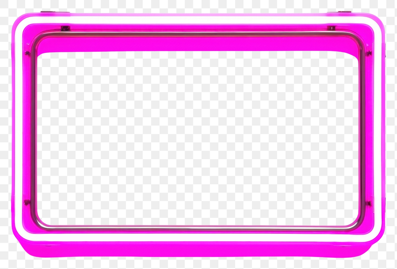 PNG Neon frame purple pink | Premium PNG - rawpixel