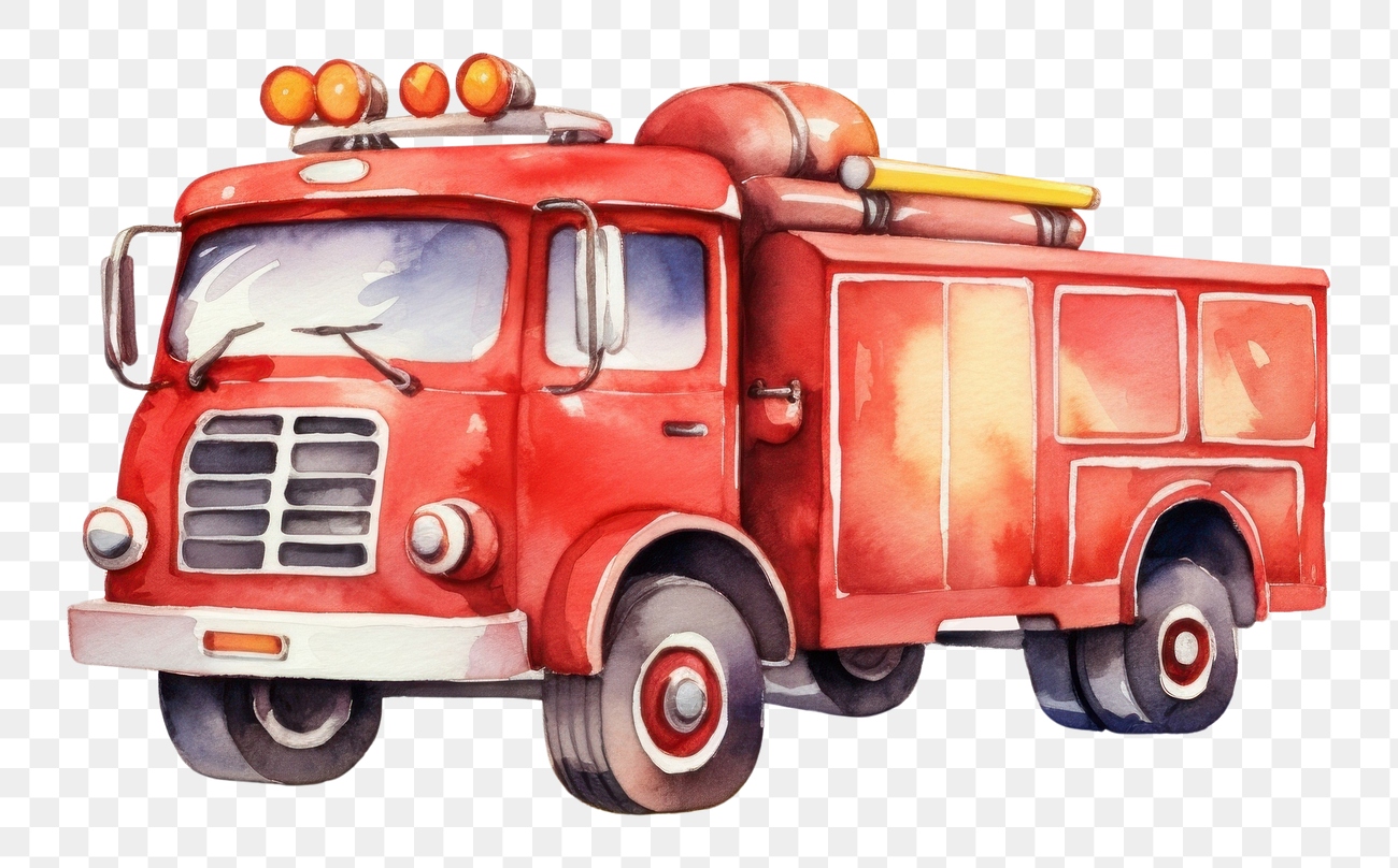 PNG Cute fire engine vehicle | Free PNG - rawpixel