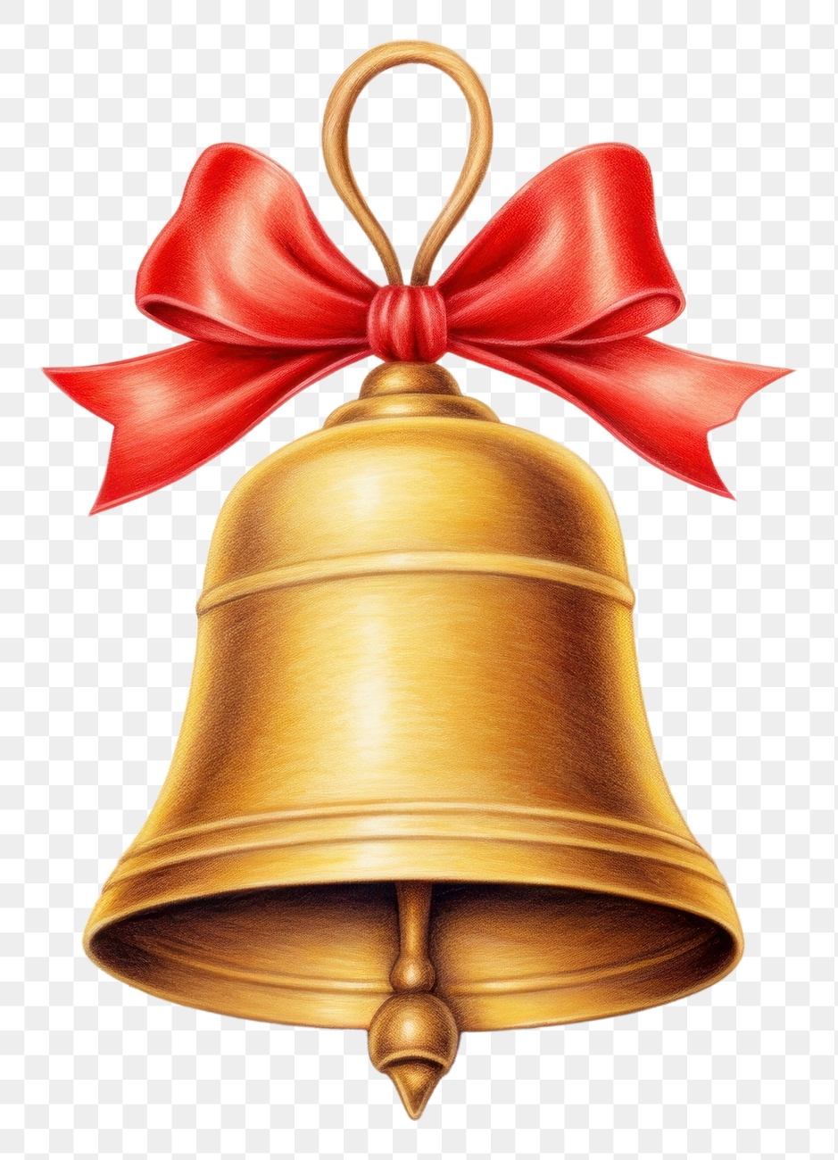 PNG Bell ribbon gold red. | Premium PNG - rawpixel