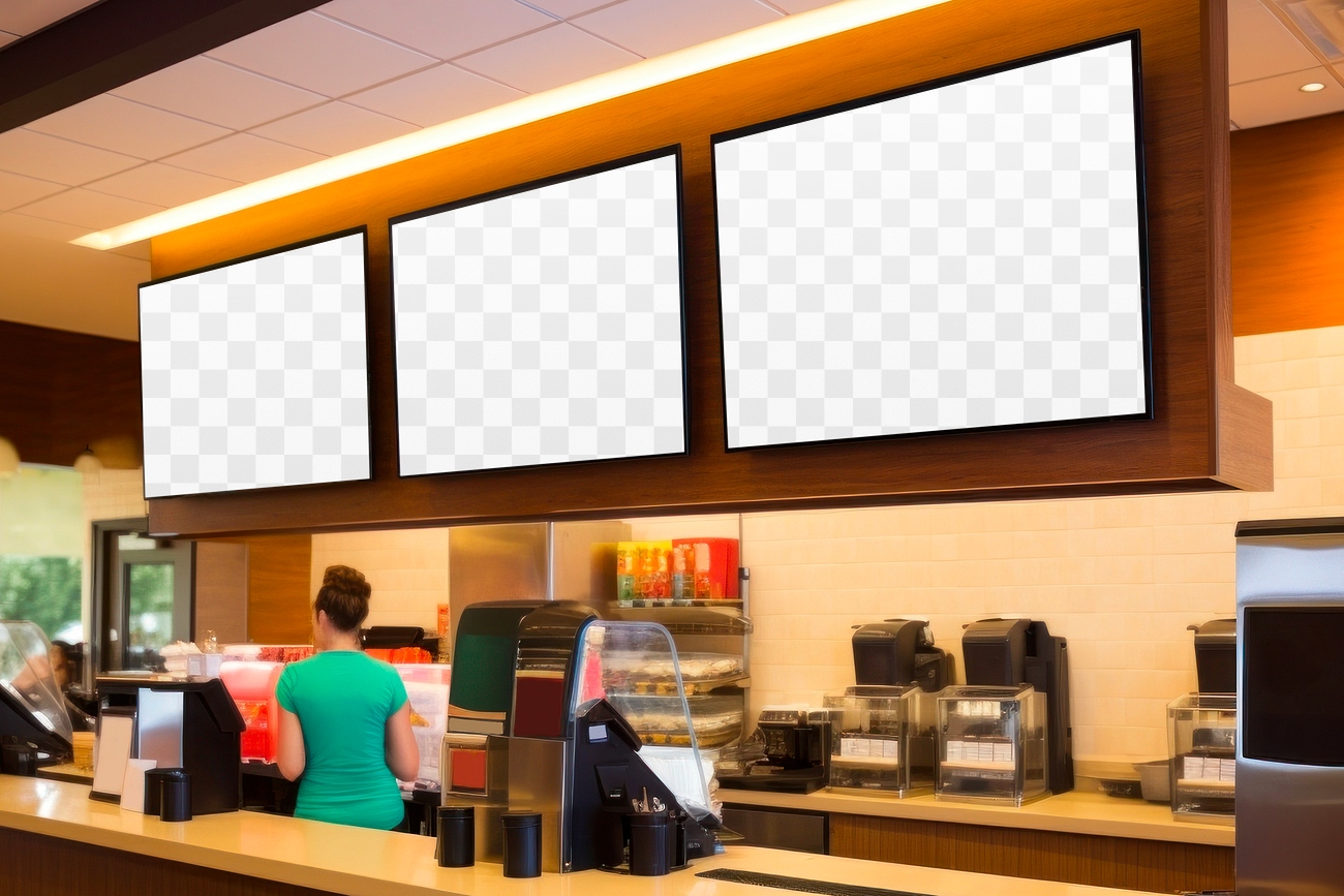 Digital menu screen png mockup, | Premium PNG - rawpixel