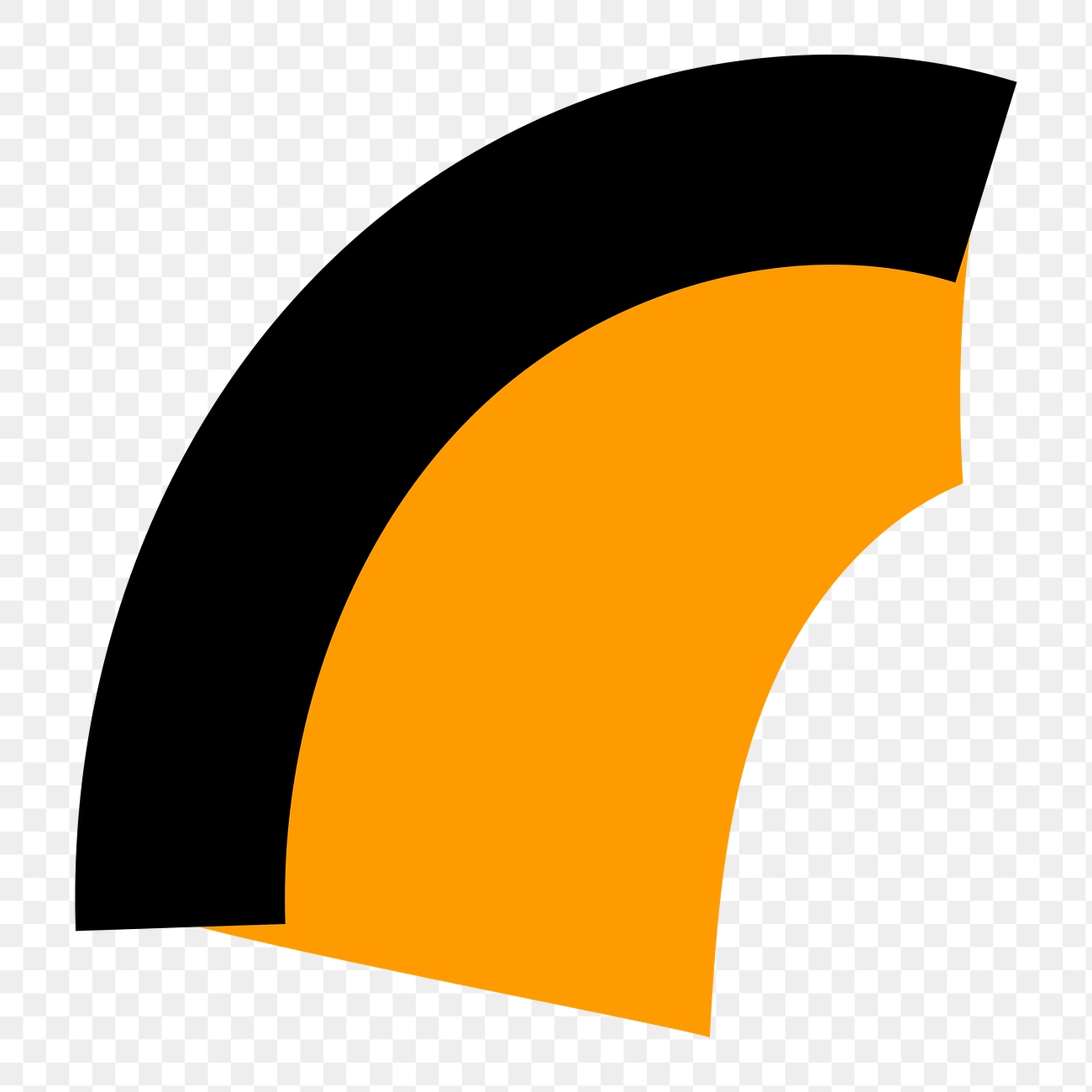 Abstract orange shape png, transparent | Premium PNG - rawpixel