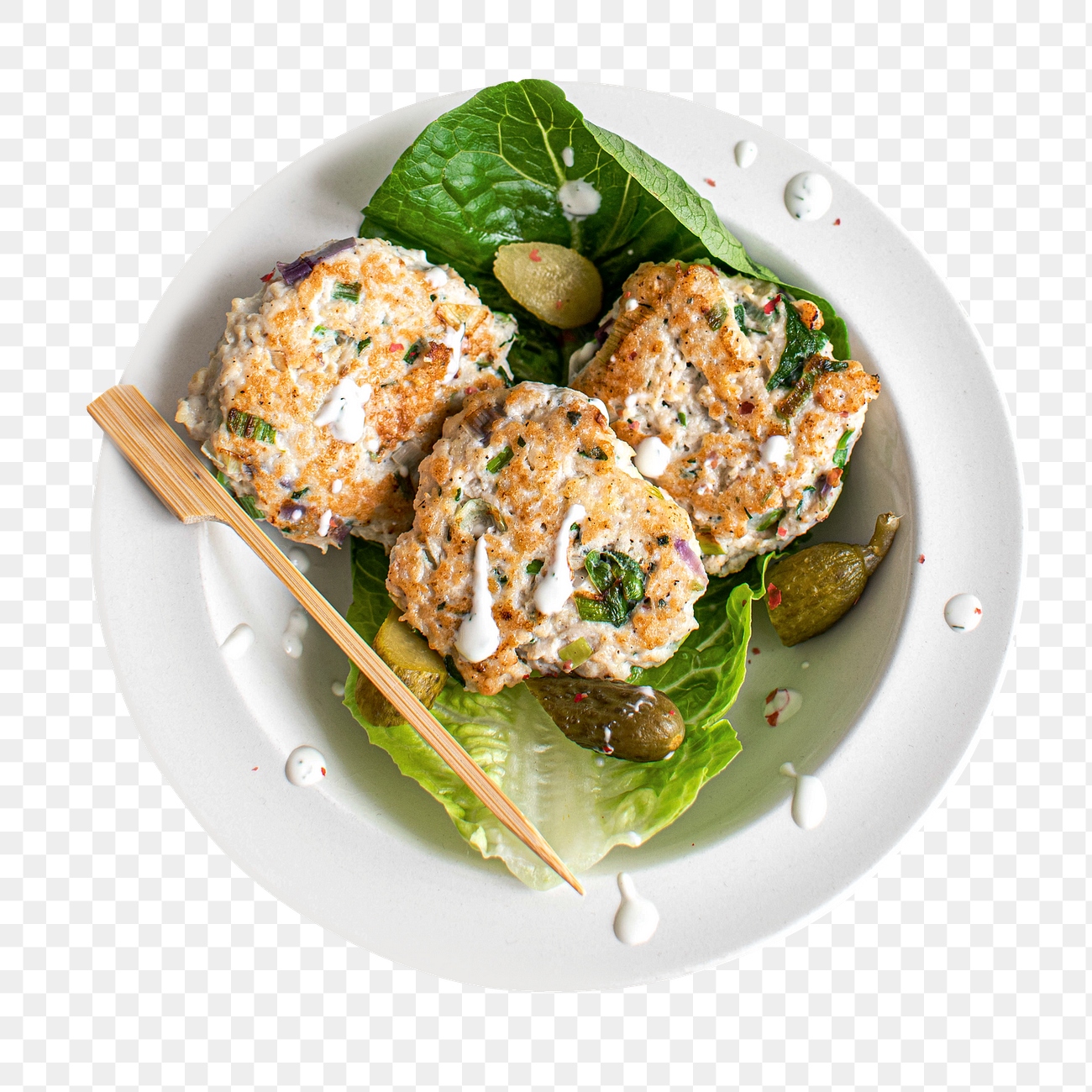 Png Turkey cakes with cornichons | Premium PNG - rawpixel