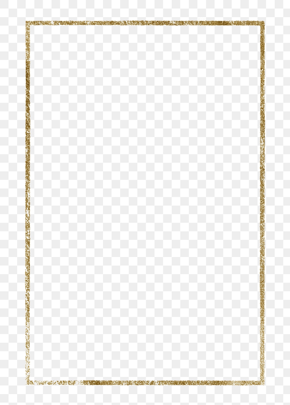 Gold rectangle frame png, transparent | Premium PNG - rawpixel