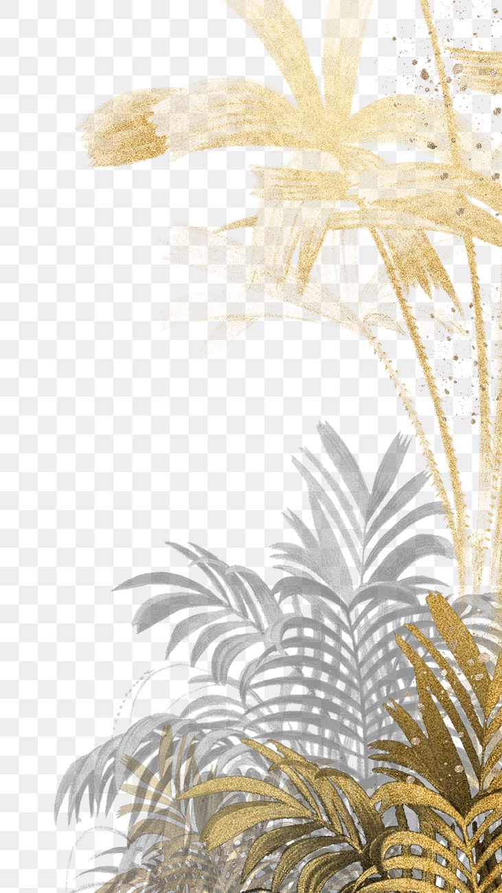 Gold palm trees png, transparent | Premium PNG - rawpixel