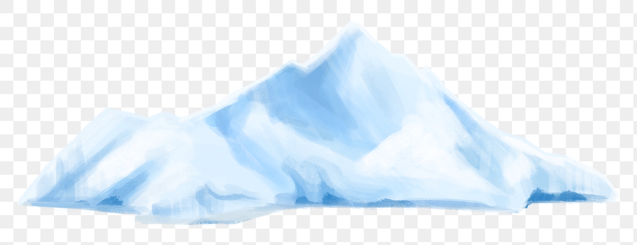 Iceberg png sticker, nature illustration, | Premium PNG Illustration ...